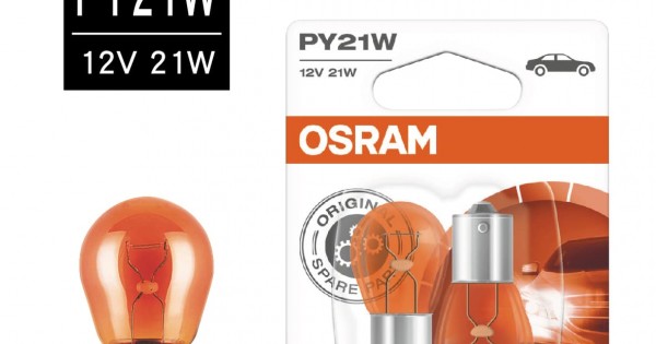 OSRAM歐司朗 ORIGINAL 7507 汽車單芯燈泡(琥珀) PY21W 12V 21W(2入)